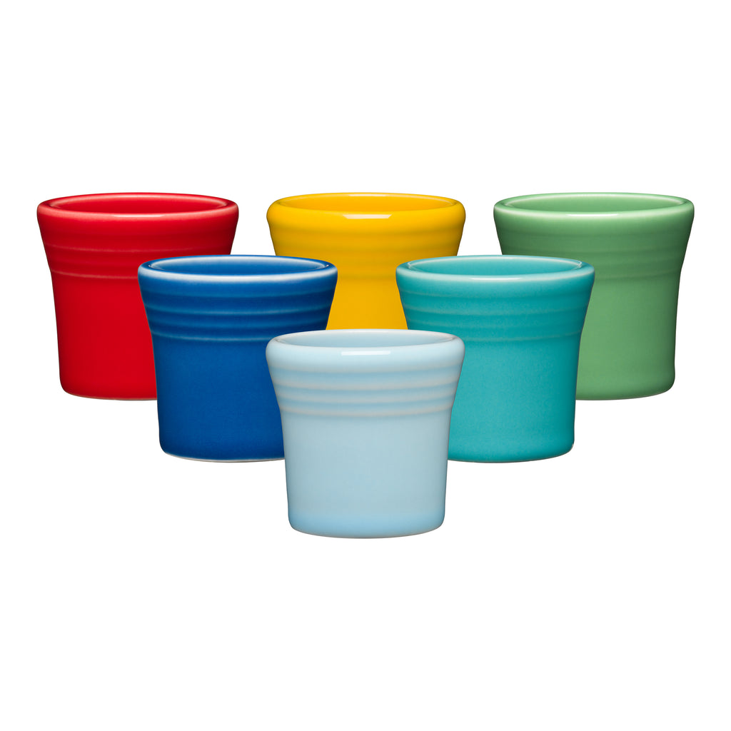 Vibrant 1 1/2 OZ Mixed Colors 6pc Ceramic Shot Glass Set – Fiesta ...