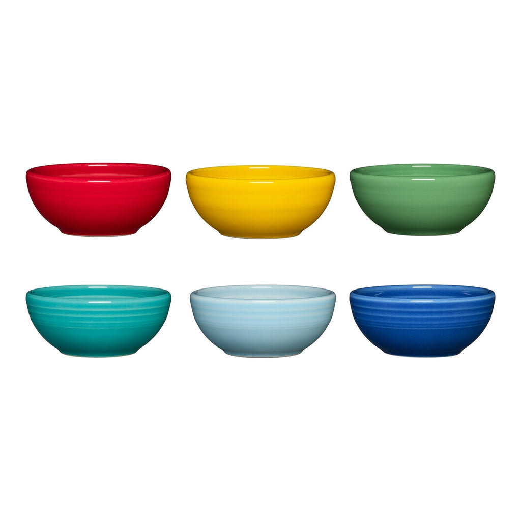 Mixed Vibrant 3 3/4-Inch Mixed Color 5OZ Mini Bowls, Set of 6 – Fiesta ...