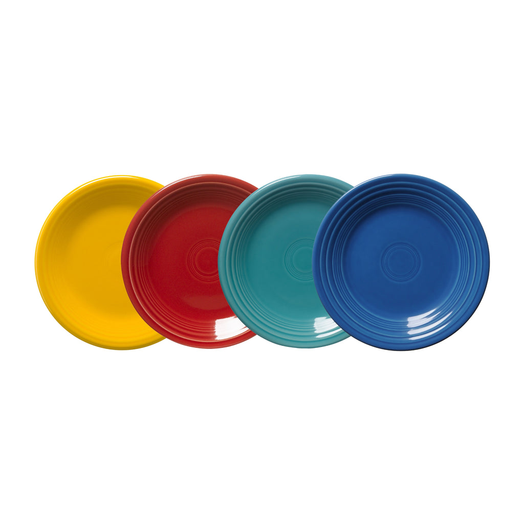 Mixed Vibrant Classic Rim 7 1/4 Inch Salad Plate, Set of 4 – Fiesta ...