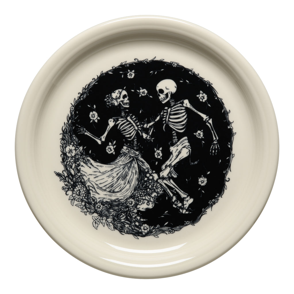 Skeleton Duet Linen Bistro Coupe 9 Inch Luncheon Plate – Fiesta Factory ...