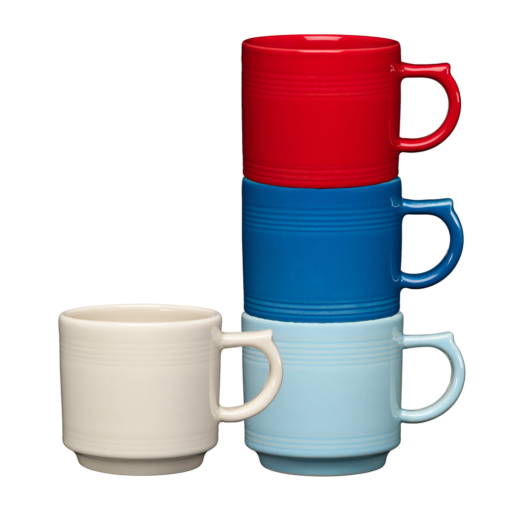 Mixed Americana 16 OZ Set of 4 Stackable Mug Set – Fiesta Factory Direct