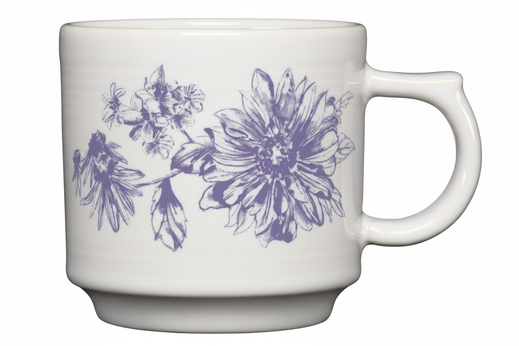Botanical Floral Lavender 16oz Stackable Mug – Fiesta Factory Direct