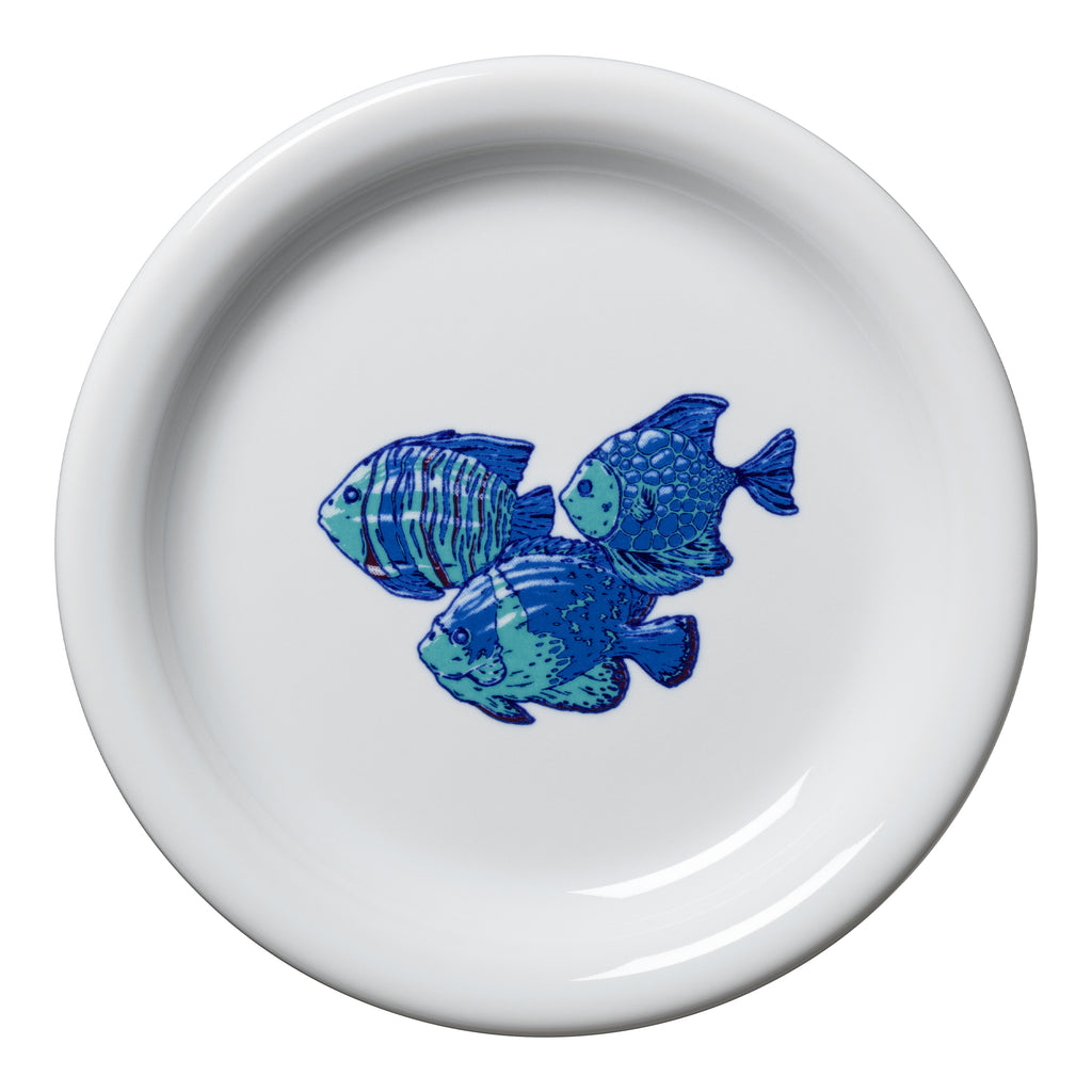 Retired Coastal Fish Bistro Coupe 6 1/4 Inch Appetizer Plate – Fiesta ...